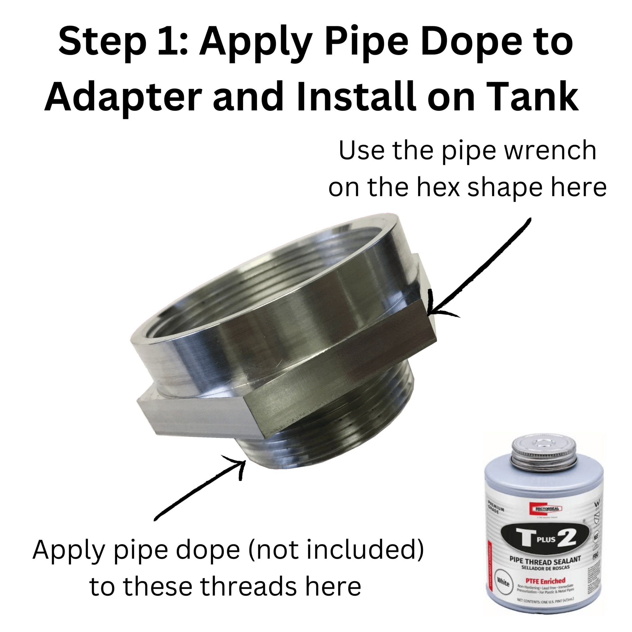 DUO - Special Adapter for Tanks with 1.5″ NPT Fittings - Smart Oil Gauge